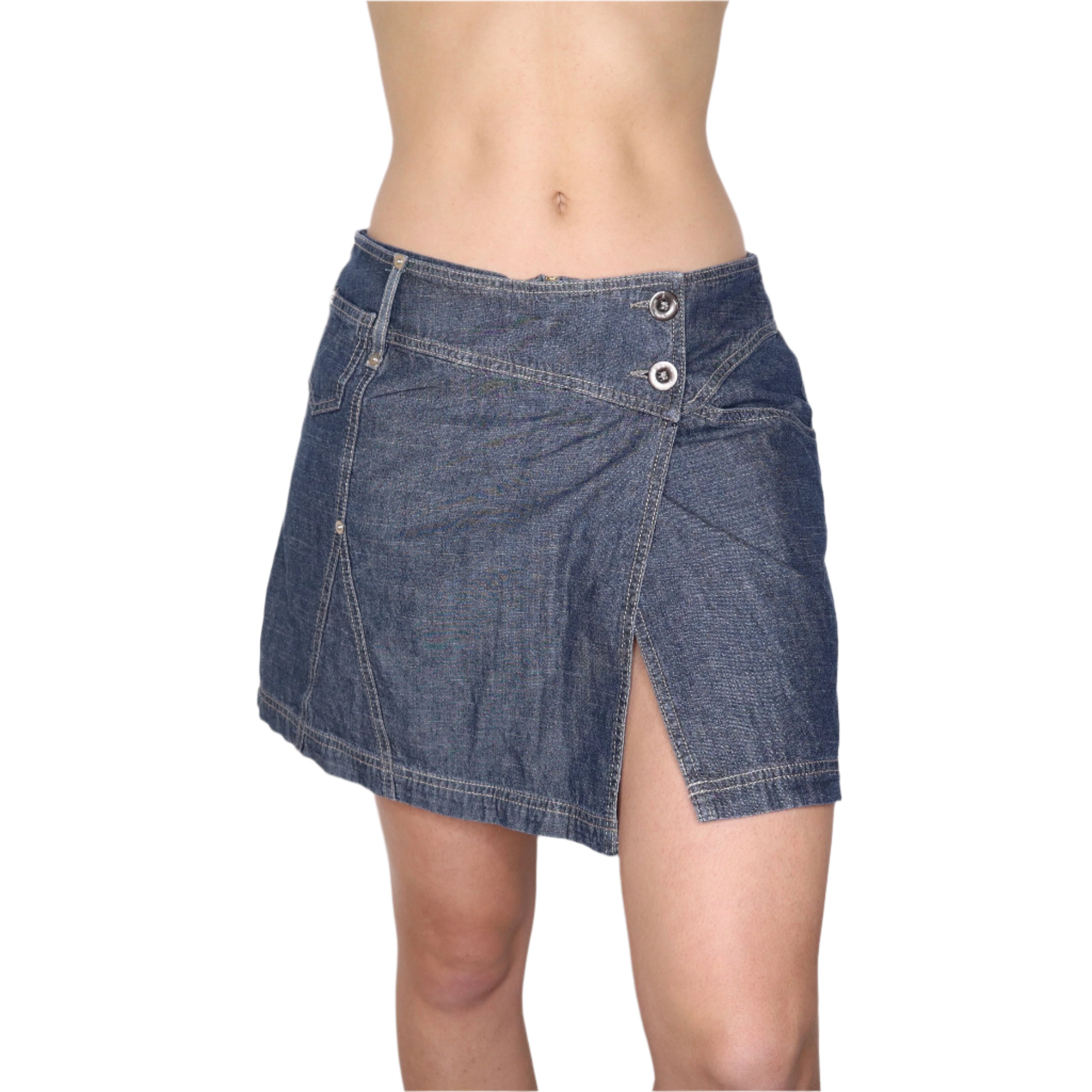 Y2K Denim Mini Skort (M) – Holy Thrift