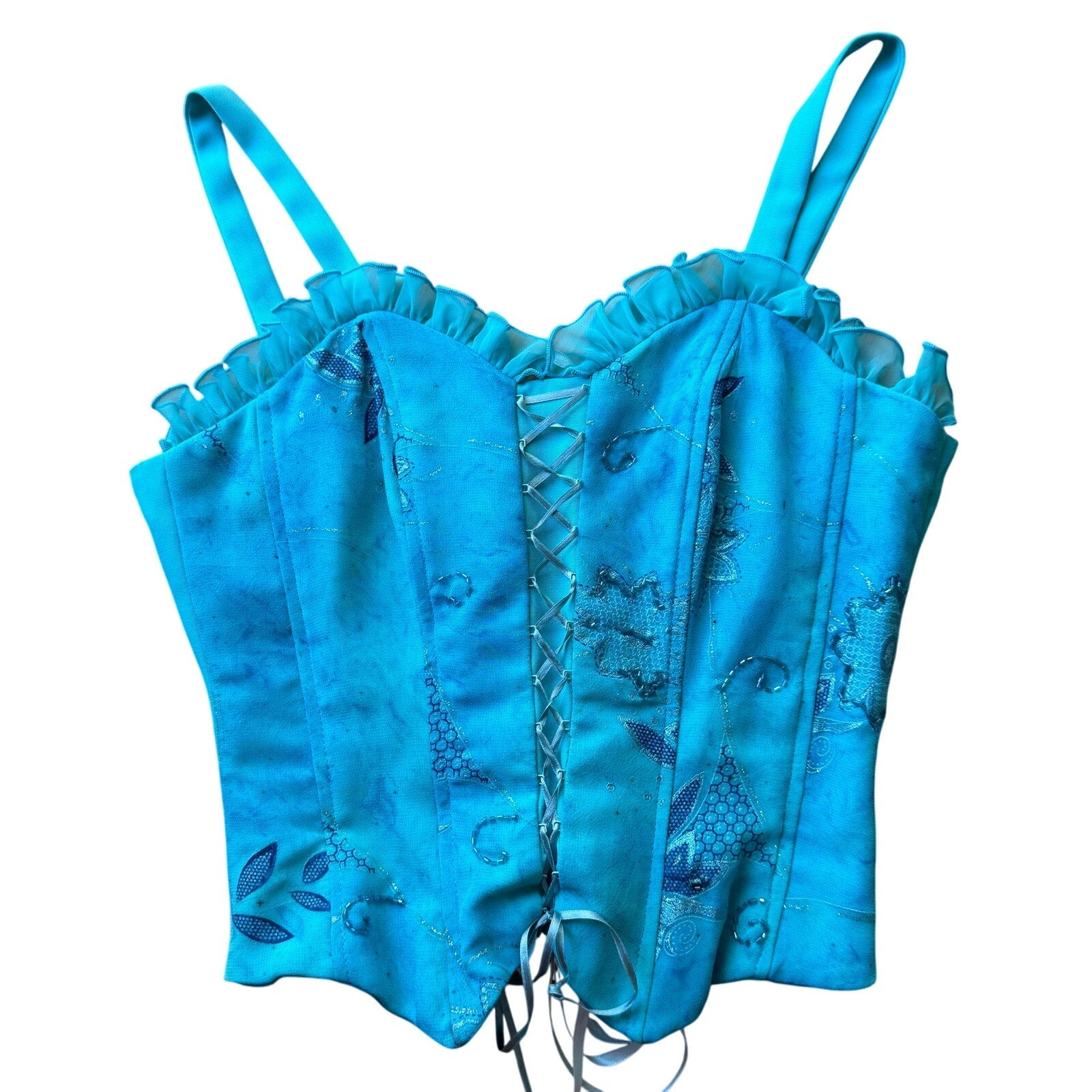 Vintage Turquoise Corset Top (M) – Holy Thrift