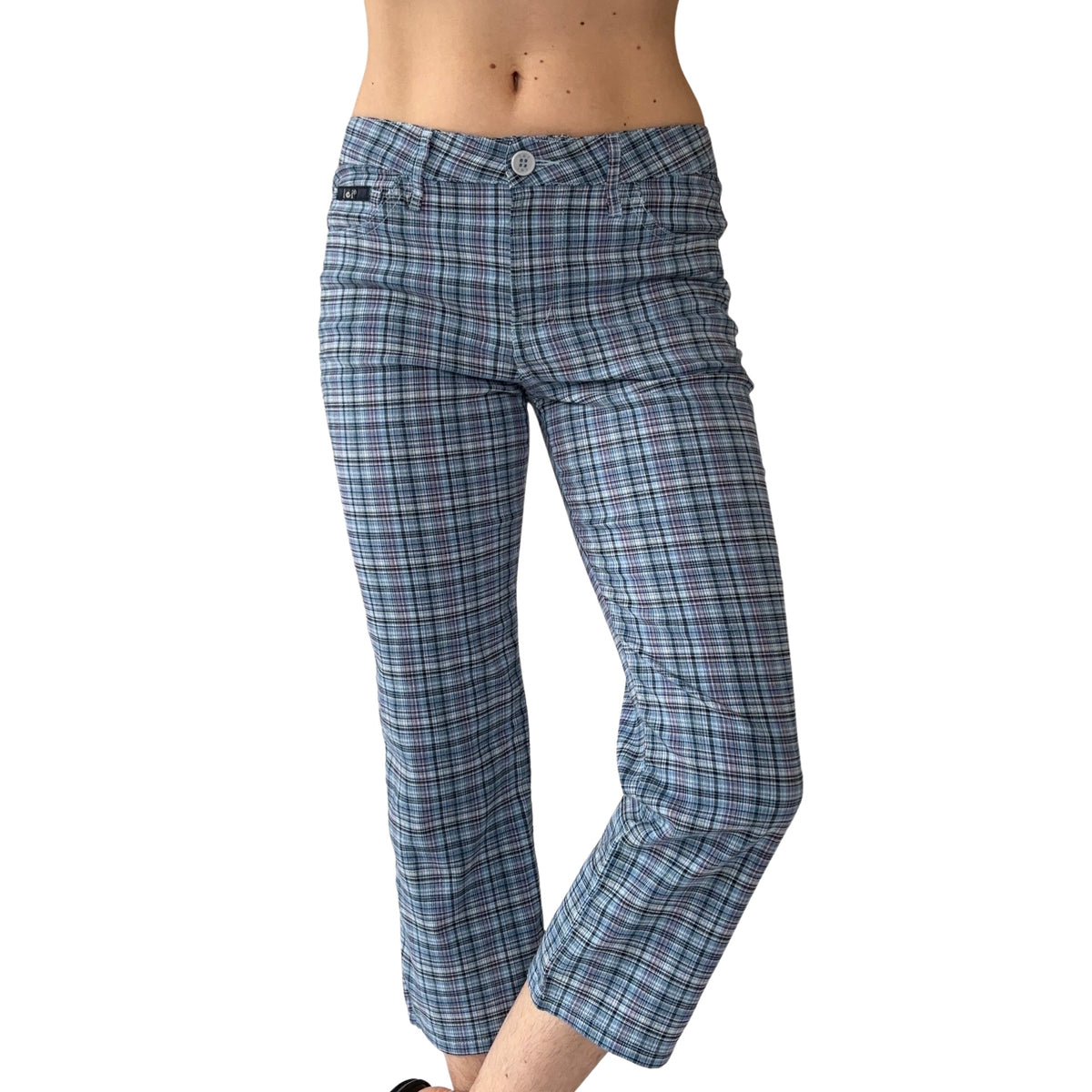 2000s Plaid Capris (XS/S) — Holy Thrift