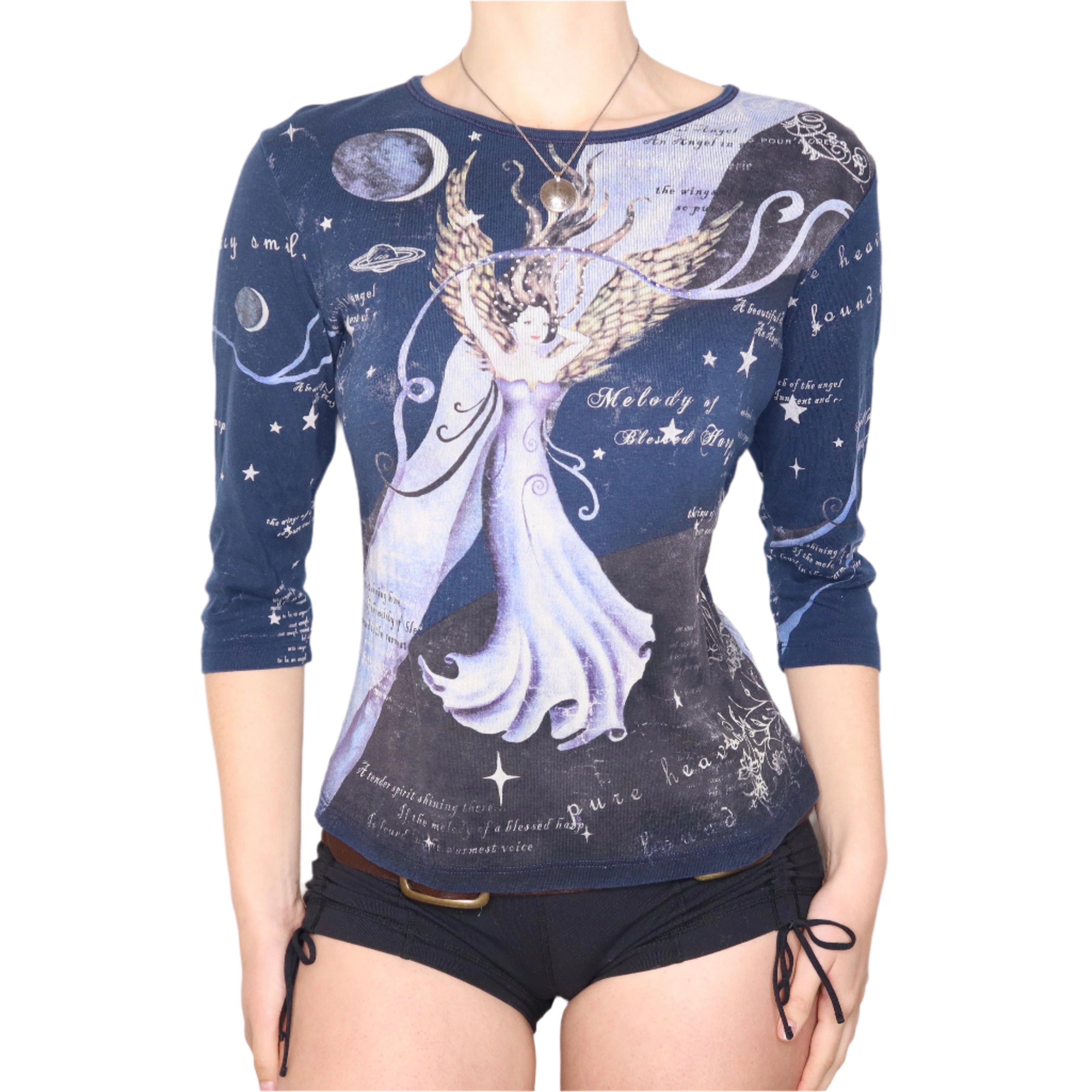 Y2K Beautiful Angel Graphic Tee (M) – Holy Thrift