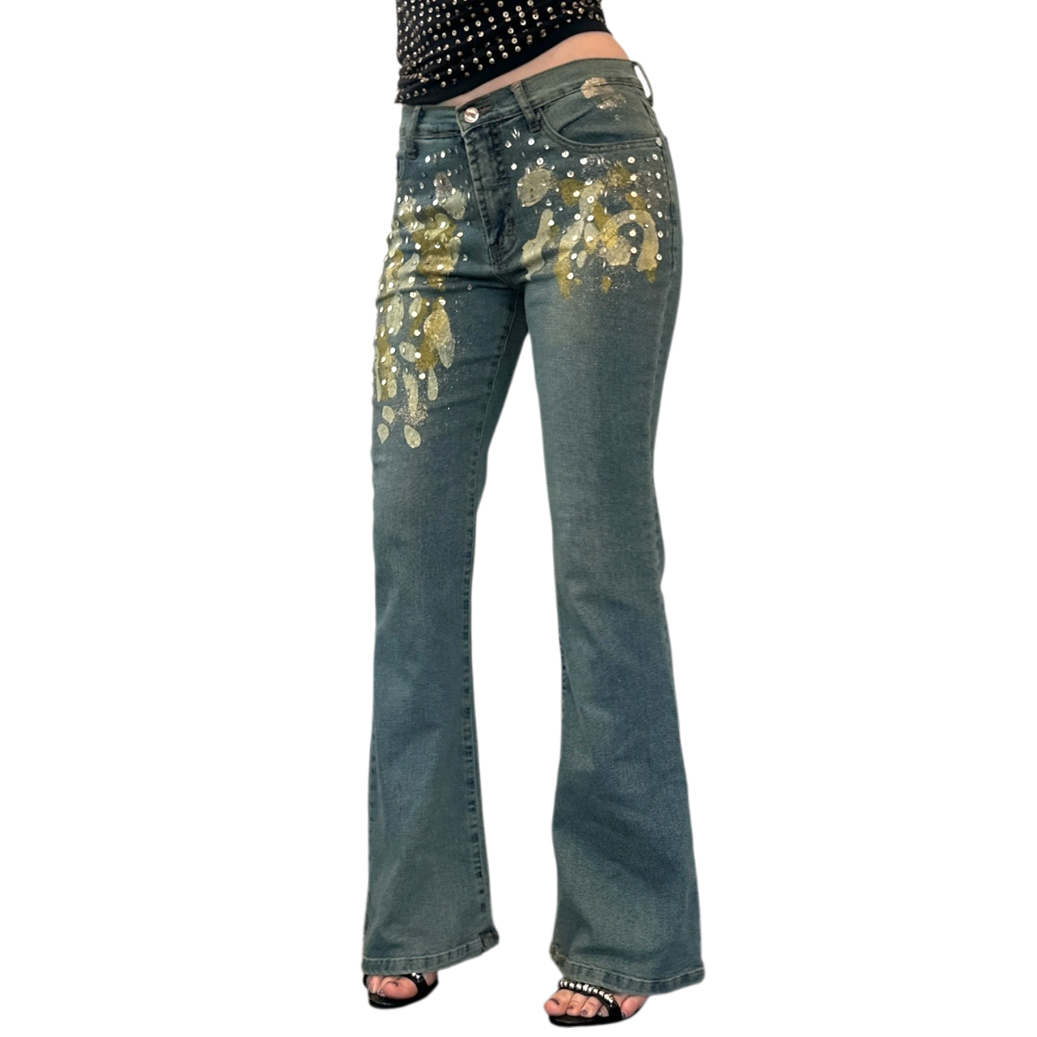 Y2K Embellished Flares (S) – Holy Thrift
