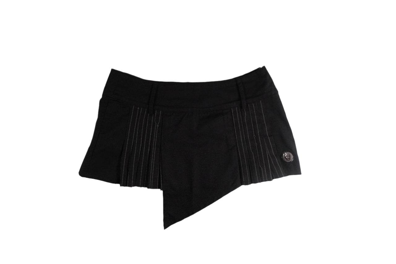 Cyberdog low waisted asymmetric micro mini skirt with circuit pattern ...