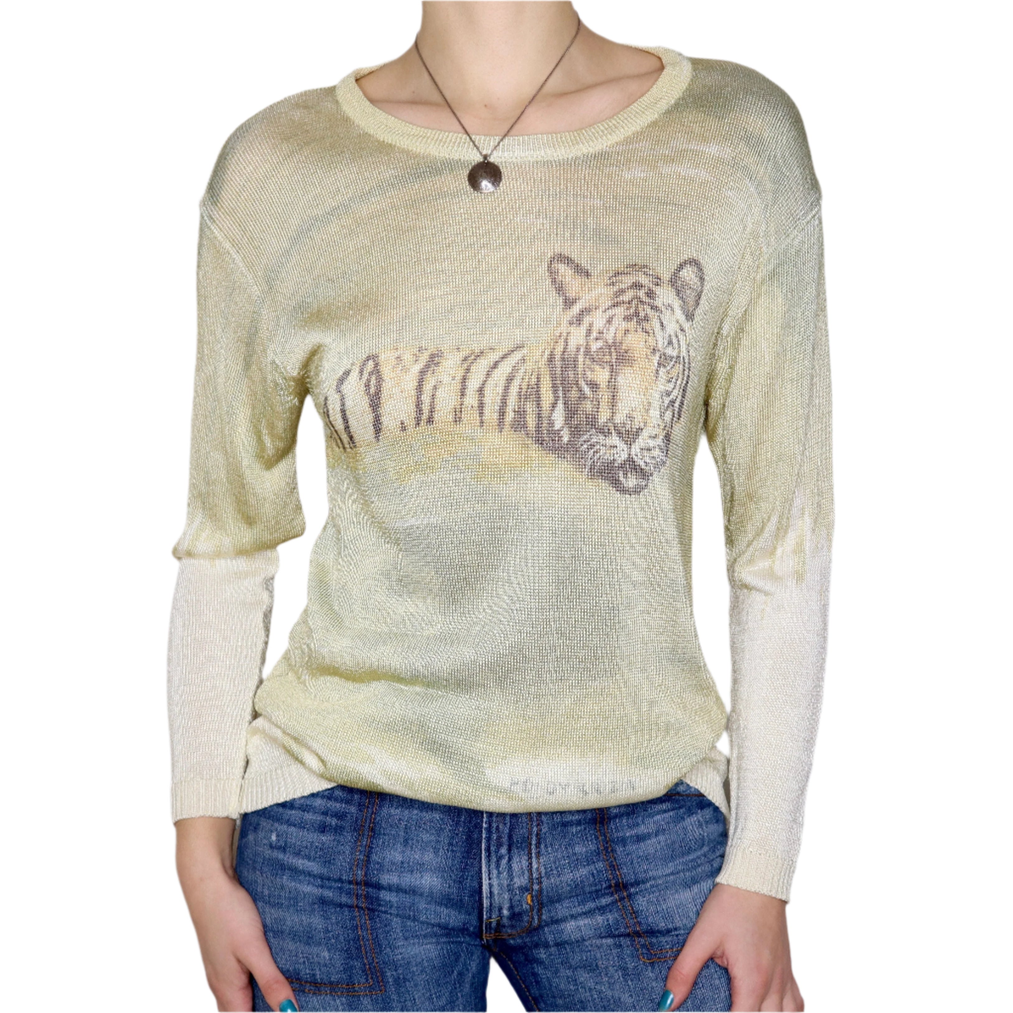 80s KRIZIA Tiger Sweater (M) – Holy Thrift