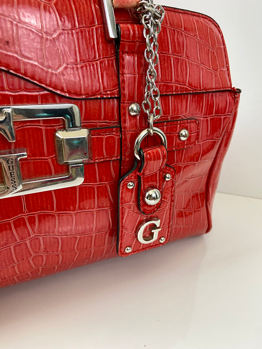 2000s Red Guess Shoulder Bag — Holy Thrift