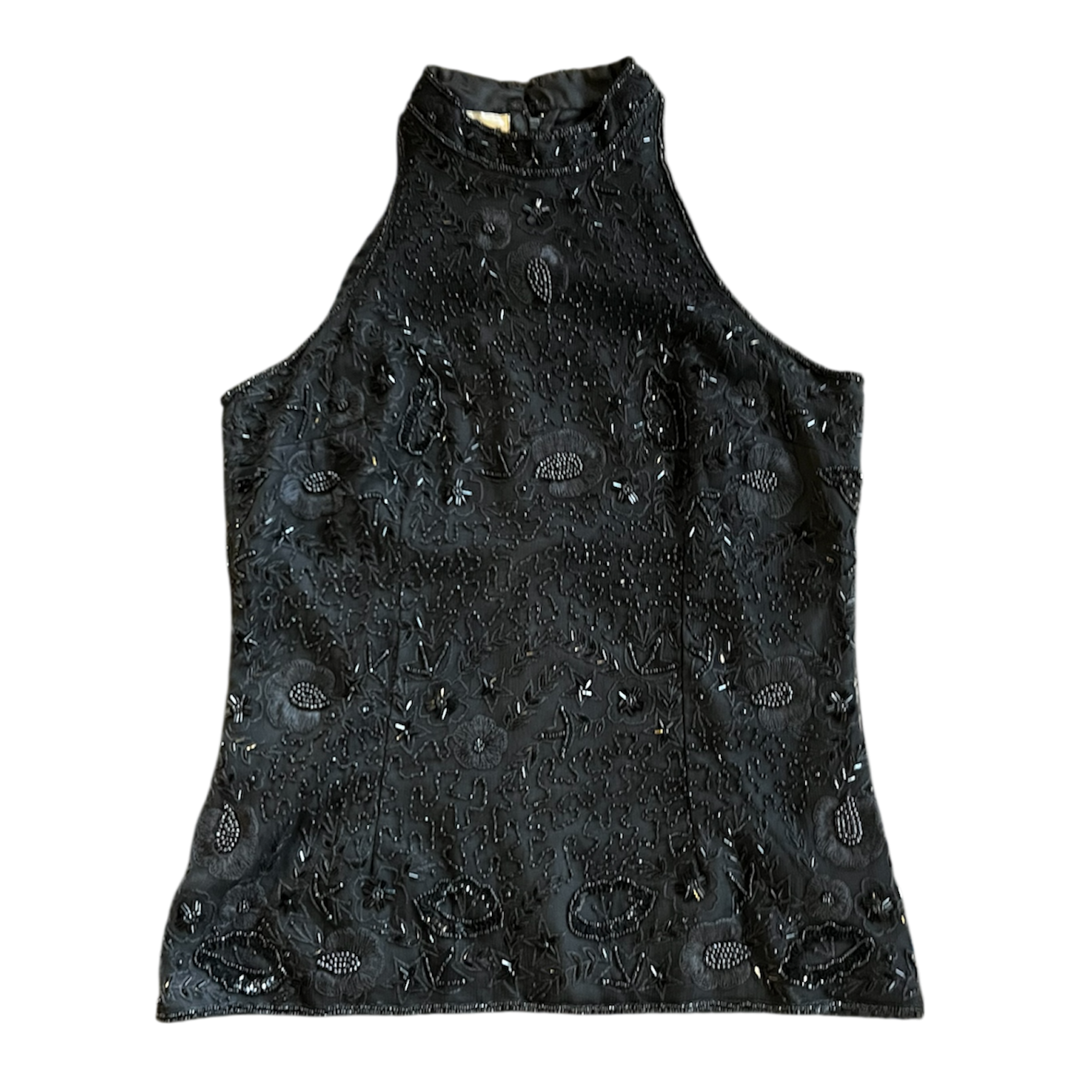 Black Bedazzled Sleeveless Mock Neck (M) – Holy Thrift