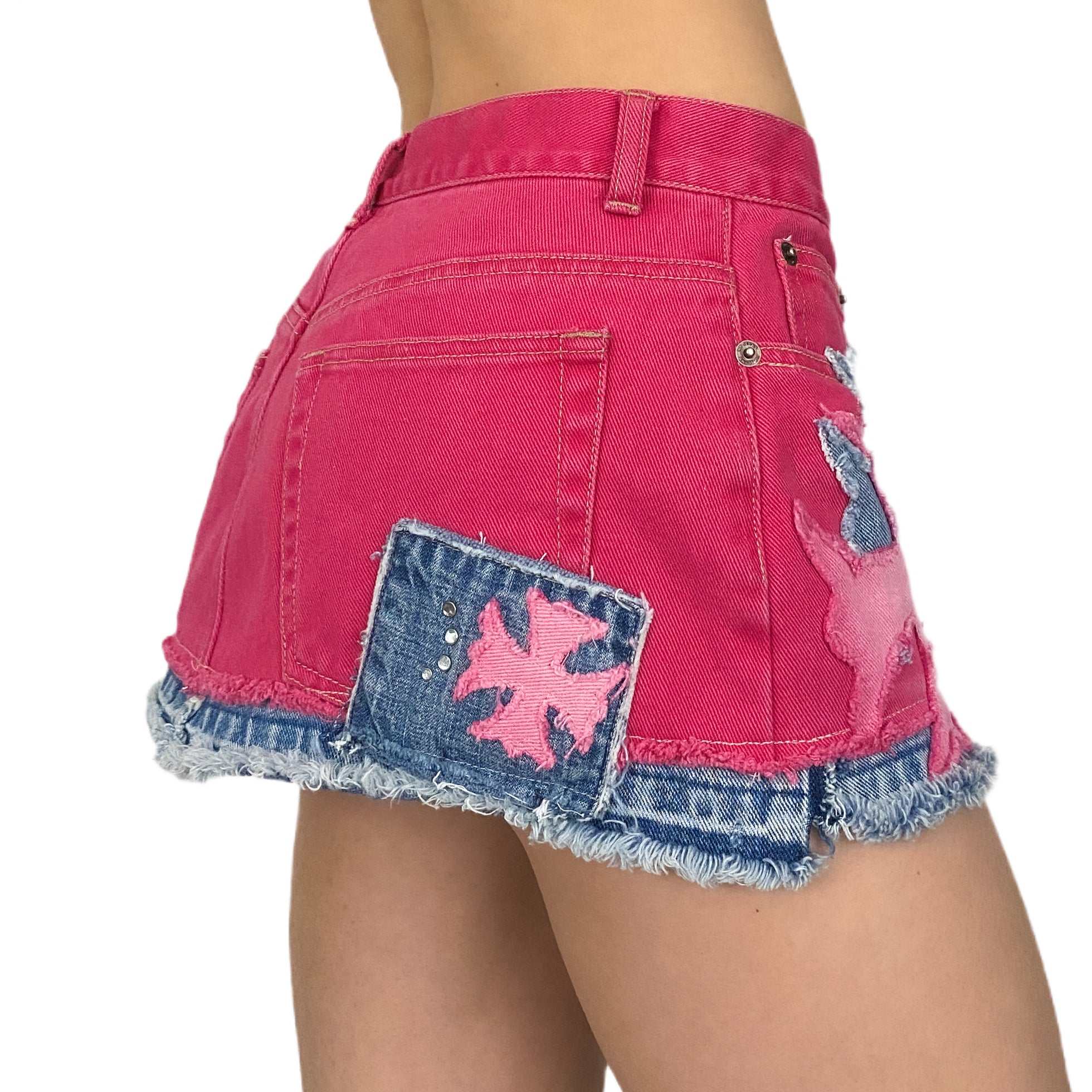 Custom Gothic Cross Denim Micro Mini (XS) – Holy Thrift