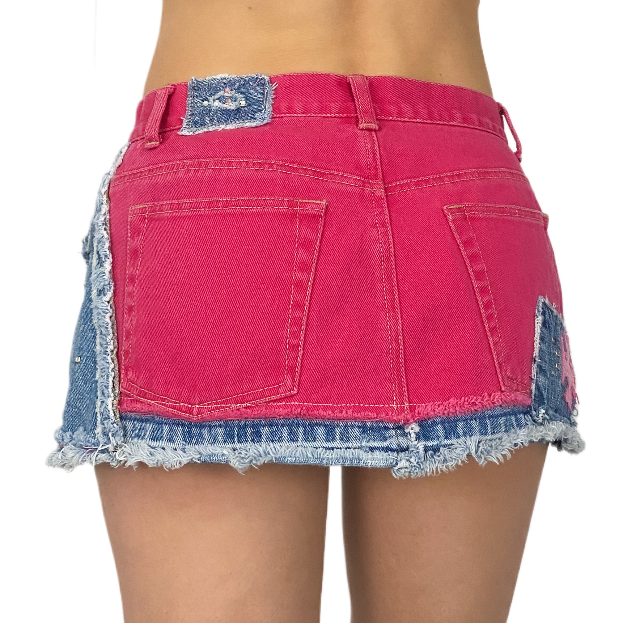 Custom Gothic Cross Denim Micro Mini (XS) – Holy Thrift