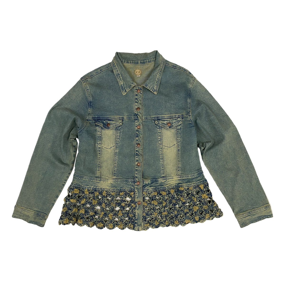 Funky Denim Jacket (2X) — Holy Thrift