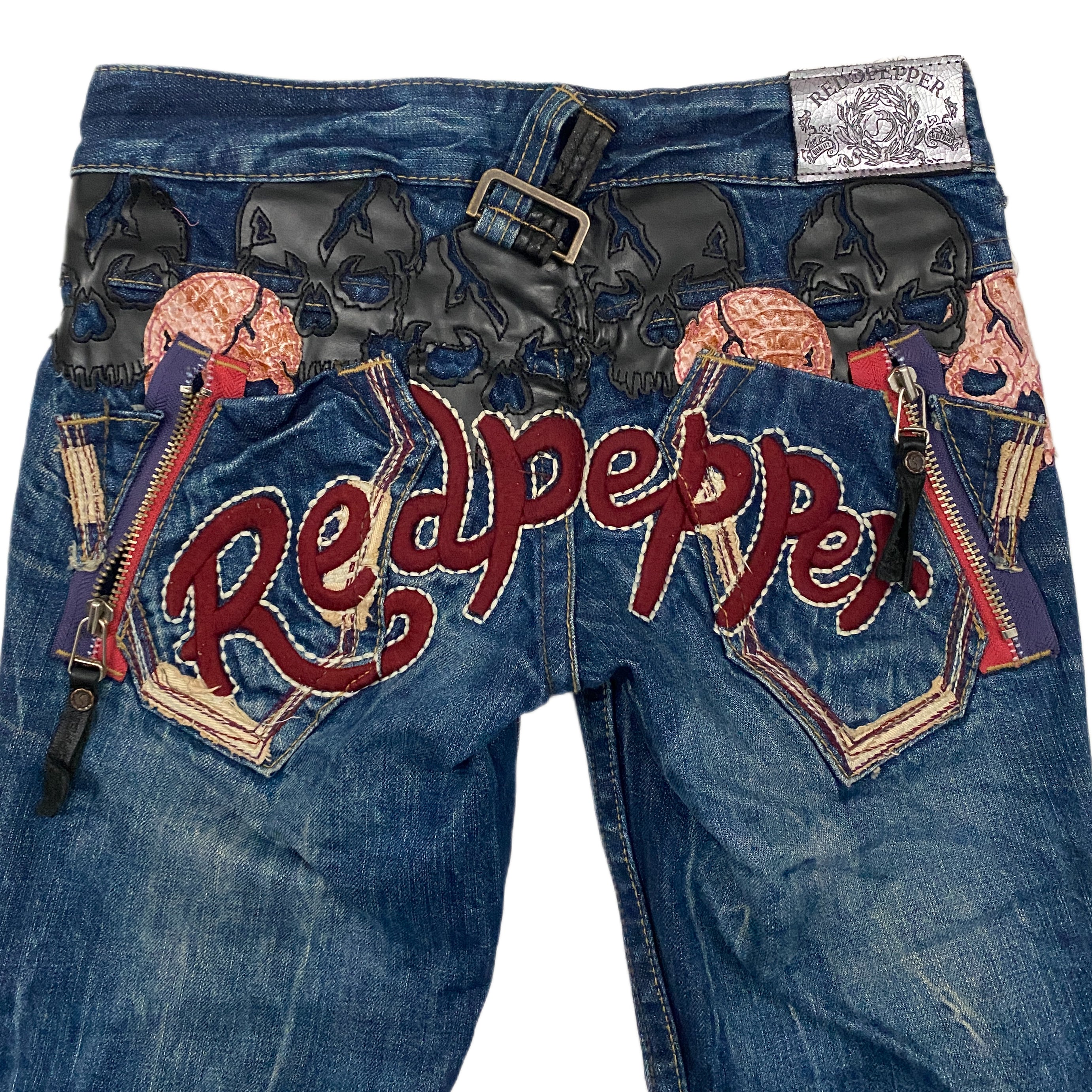 Red Pepper Skull Flares (XS) – Holy Thrift