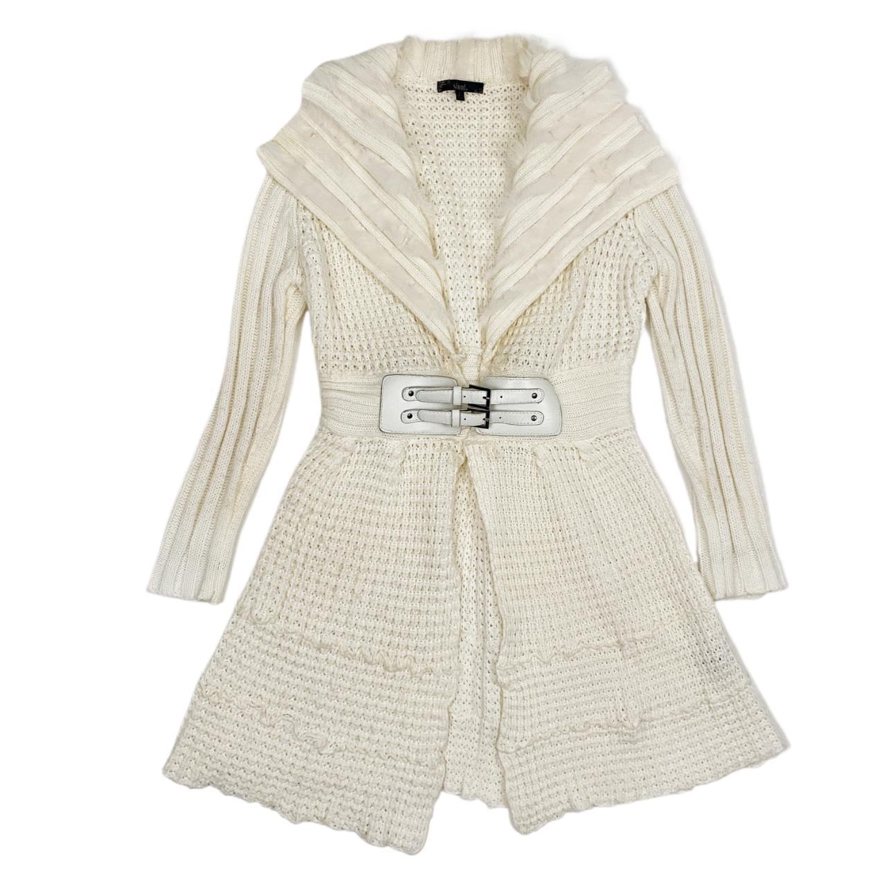Furry White Knit Duster (L) – Holy Thrift