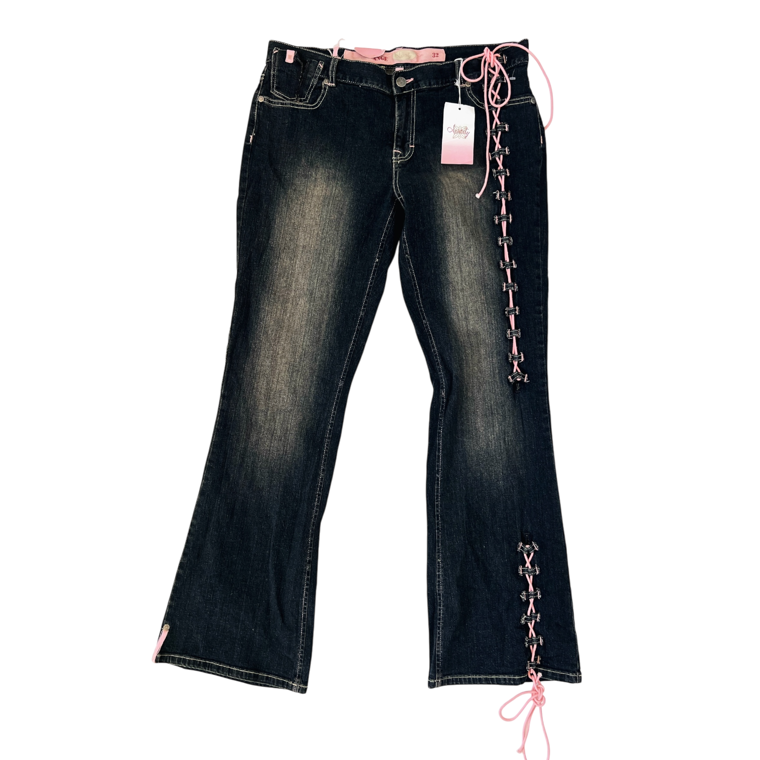 Early 2000s Lace Up Jeans (M/L) – Holy Thrift