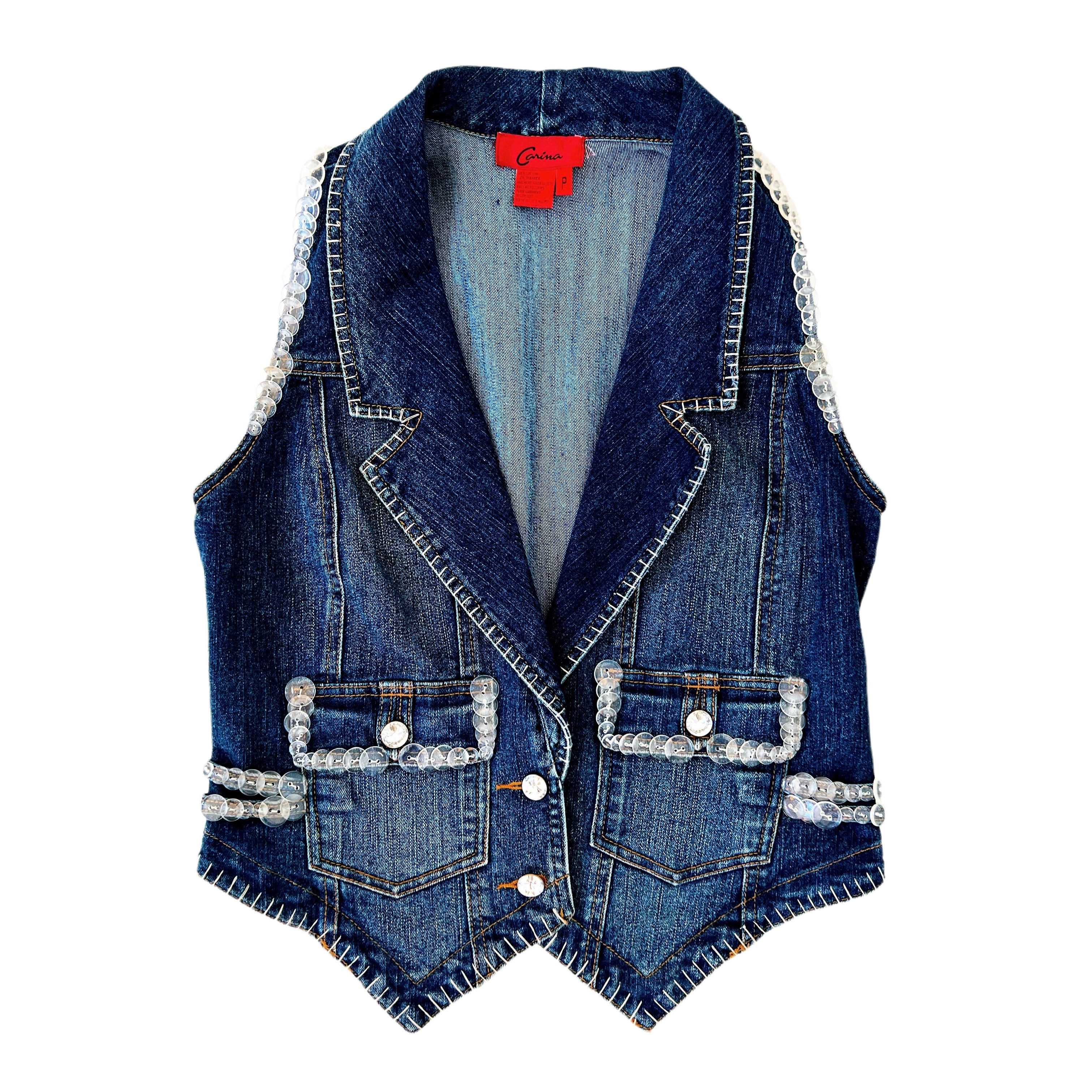 Funky Denim Button Vest (S) – Holy Thrift