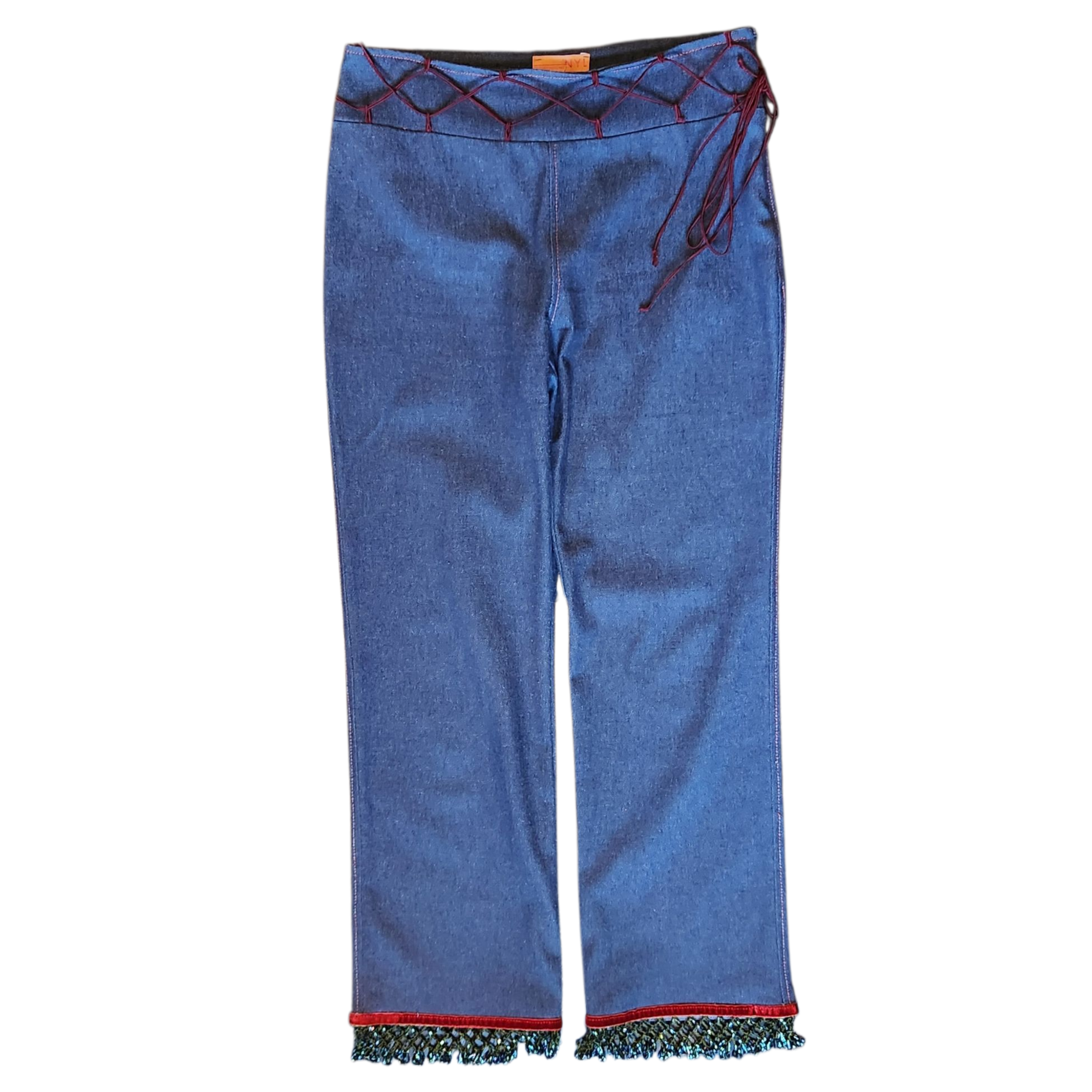 Italian Faux Denim Embellished Capris (S) – Holy Thrift