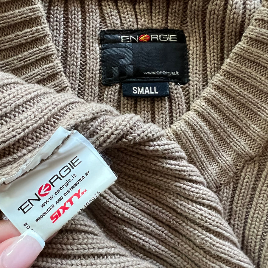 Early 2000s Khaki Ribbed Sweater — Holy Thrift