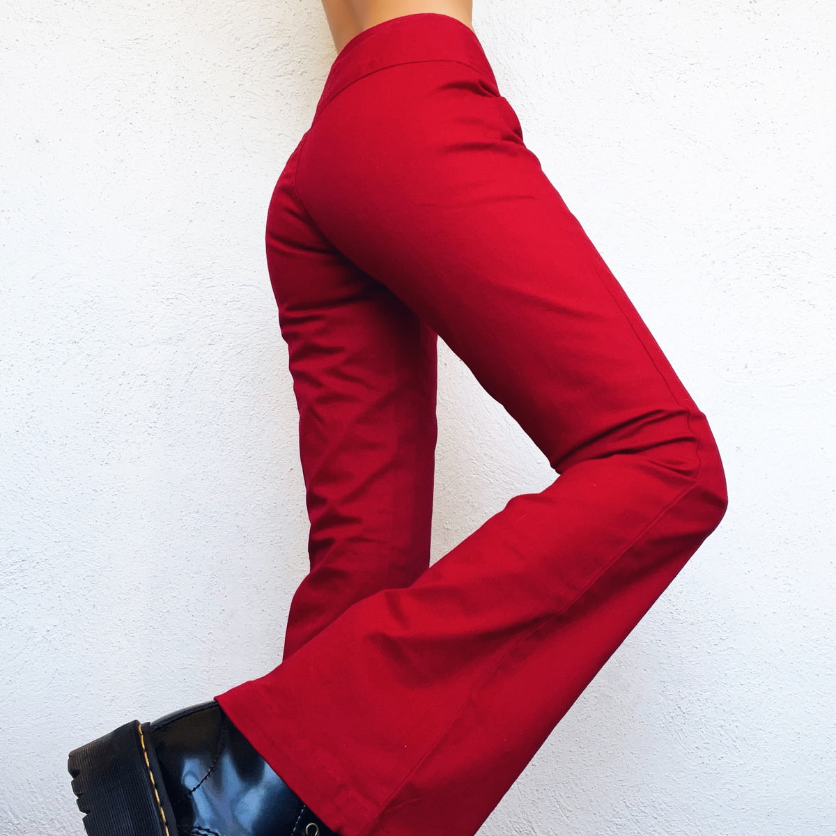 Early 2000s Cherry Red Flares — Holy Thrift