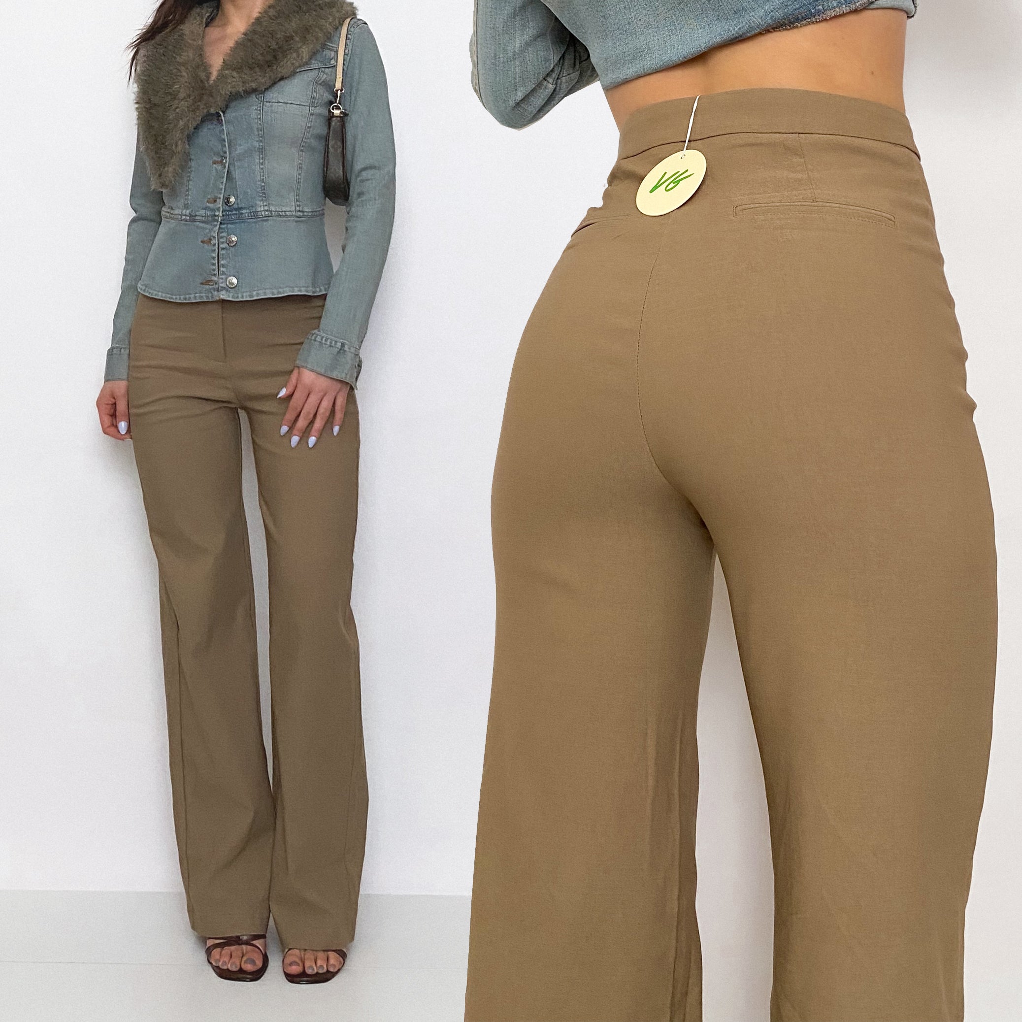 VG Tan Ultra High Rise Trousers – Holy Thrift