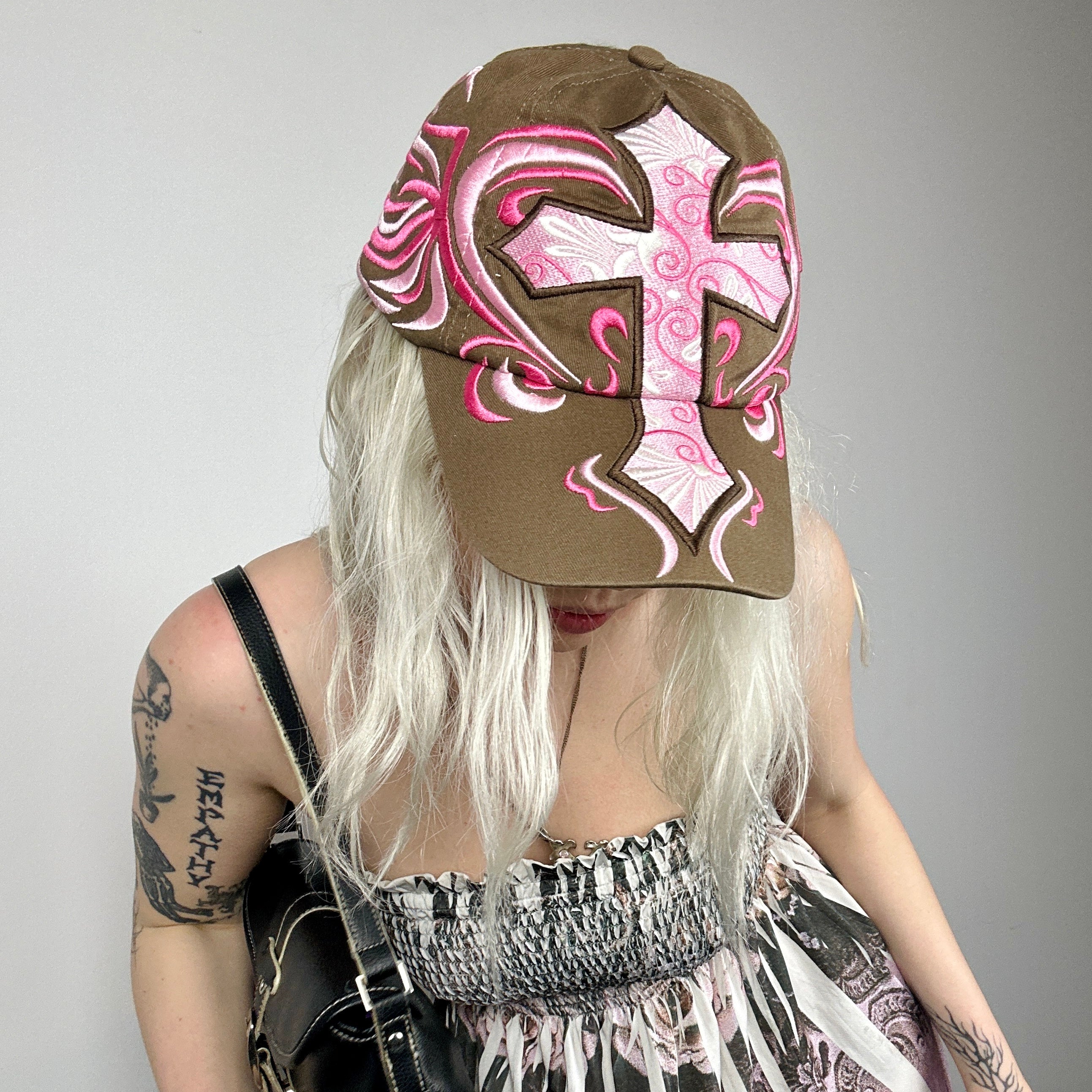 Embroidered Cross Hat – Holy Thrift