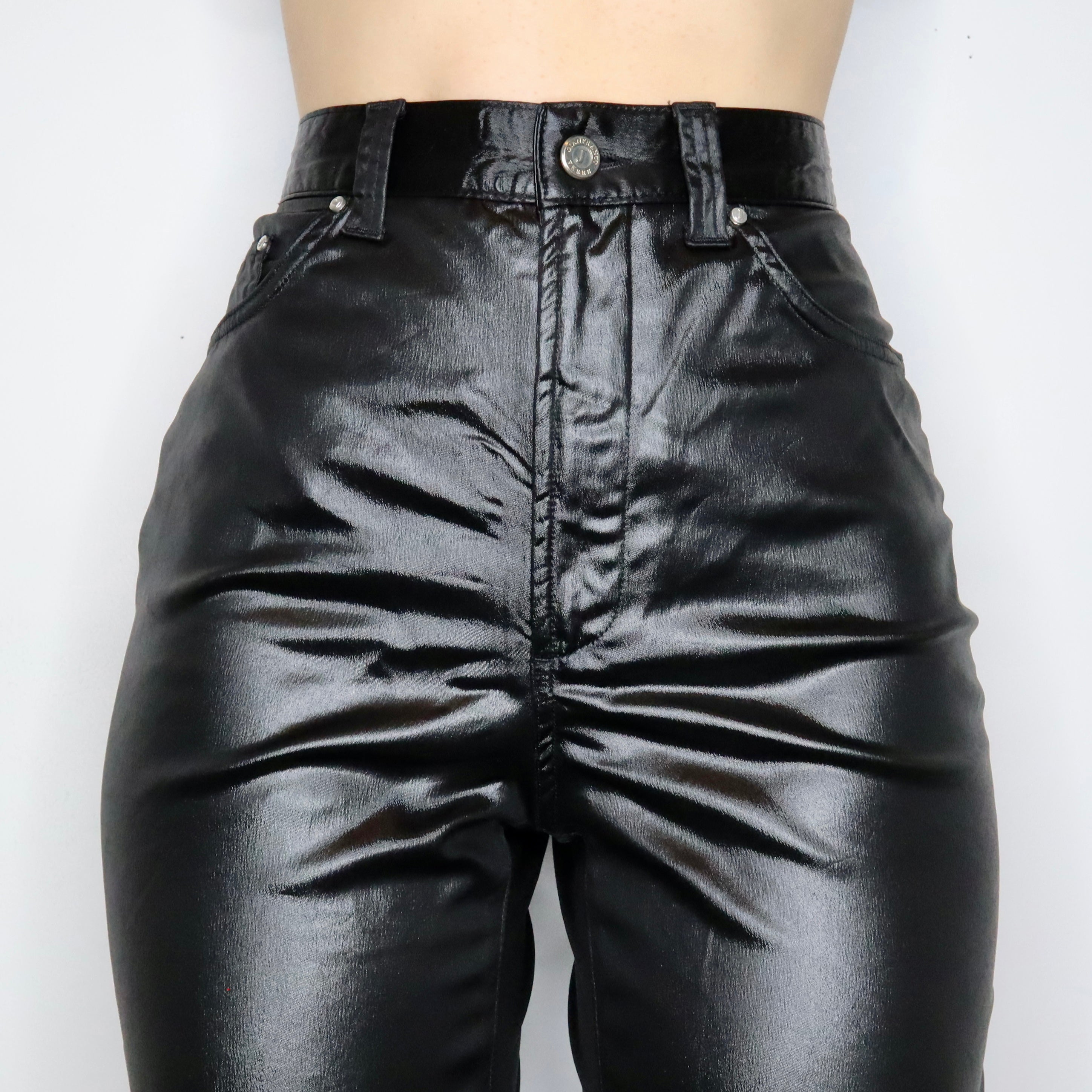 Black Liquid Satin Pants (M-L) – Holy Thrift