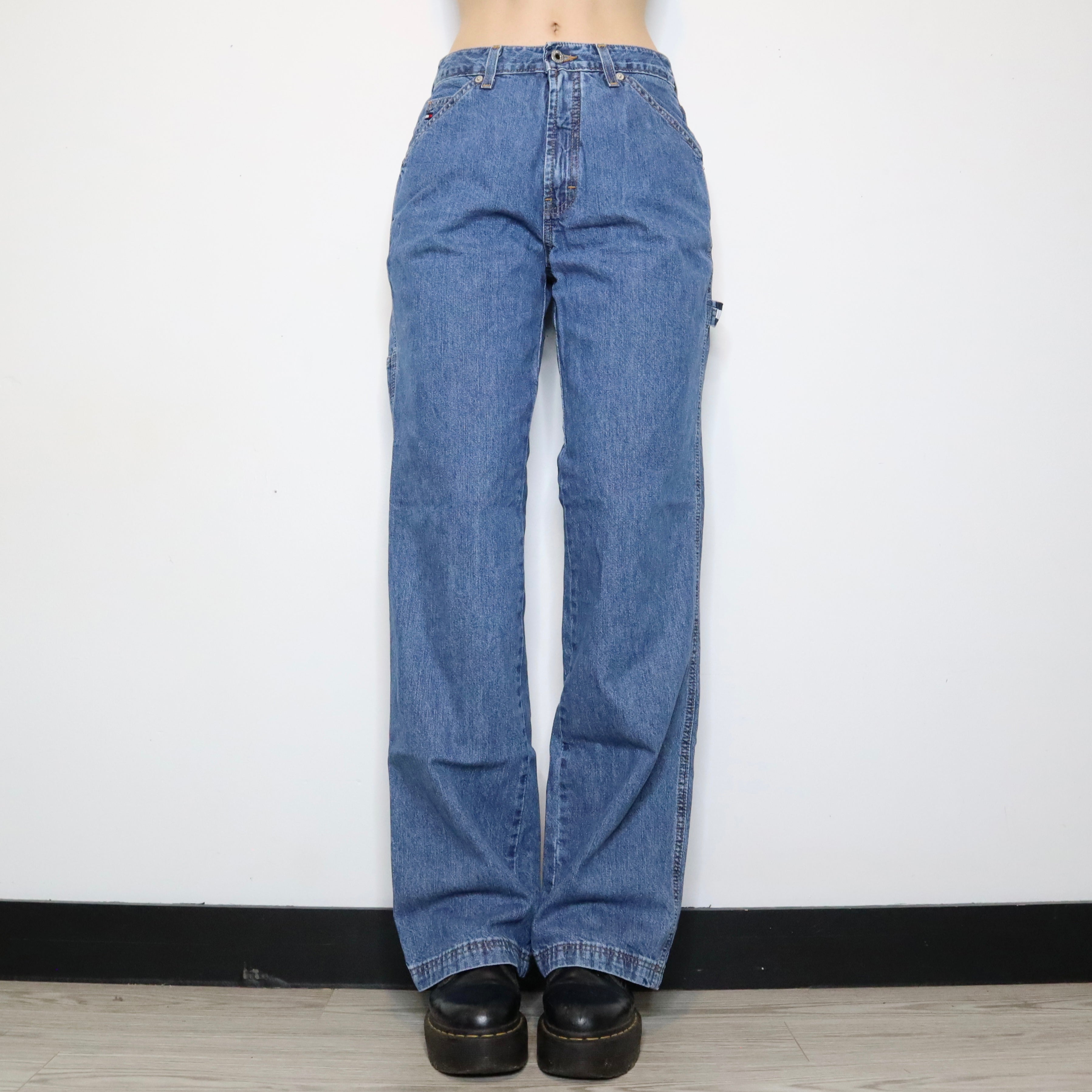 High Waisted Carpenter Jeans (Medium) – Holy Thrift