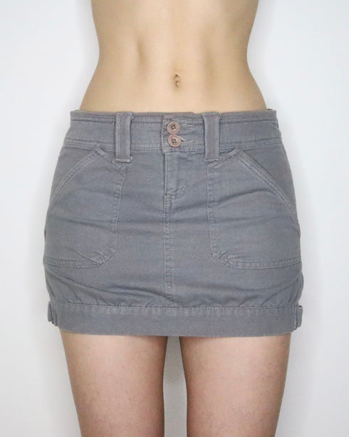 Gray Cargo Mini Skirt Small Holy Thrift