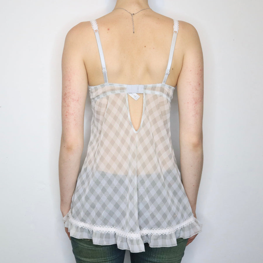 Checkered Bustier Babydoll (S-M) — Holy Thrift