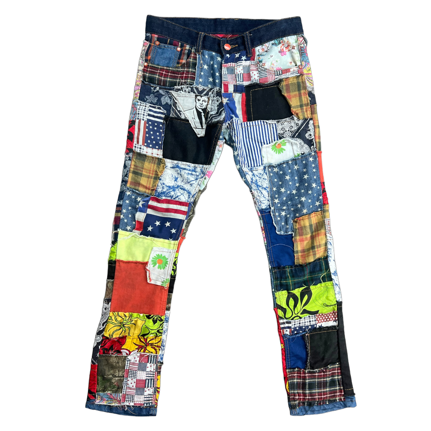 Low-Rise Patchwork Jeans (S/M) – Holy Thrift