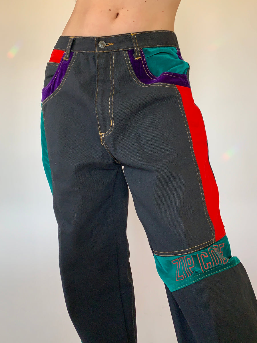Vintage Color Block Jeans — Holy Thrift